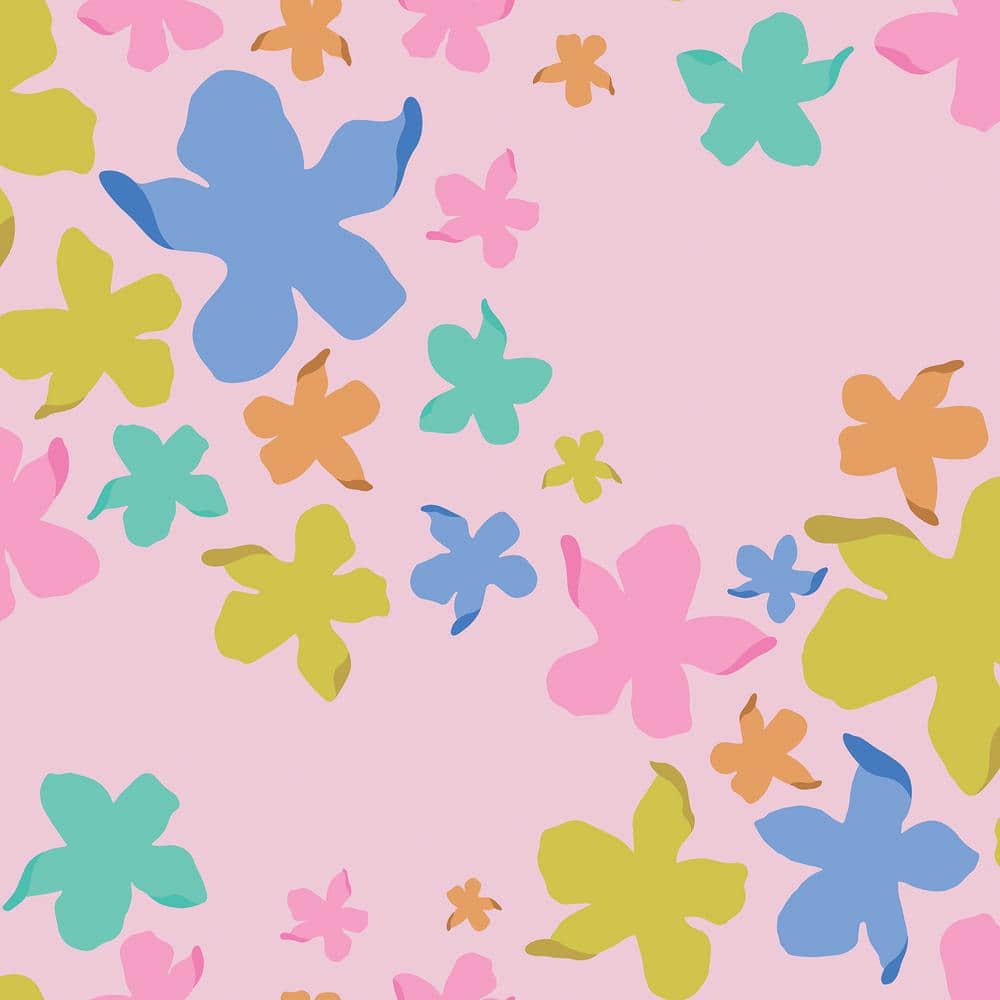 LELE SADOUGHI Lele Lillies Pink Peel and Stick Wallpaper Sample ...
