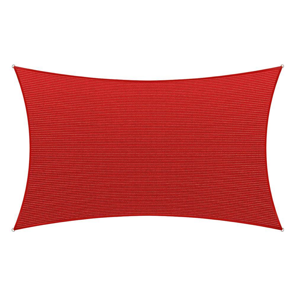 AMGO 12 Ft X 18 Ft Red Rectangle Shade Sail Rectangle 12x18 Red The