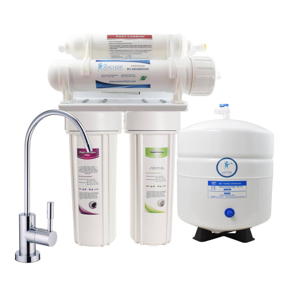 ANCHOR WATER FILTERS 4-Stage Under-Sink Reverse Osmosis Water ...