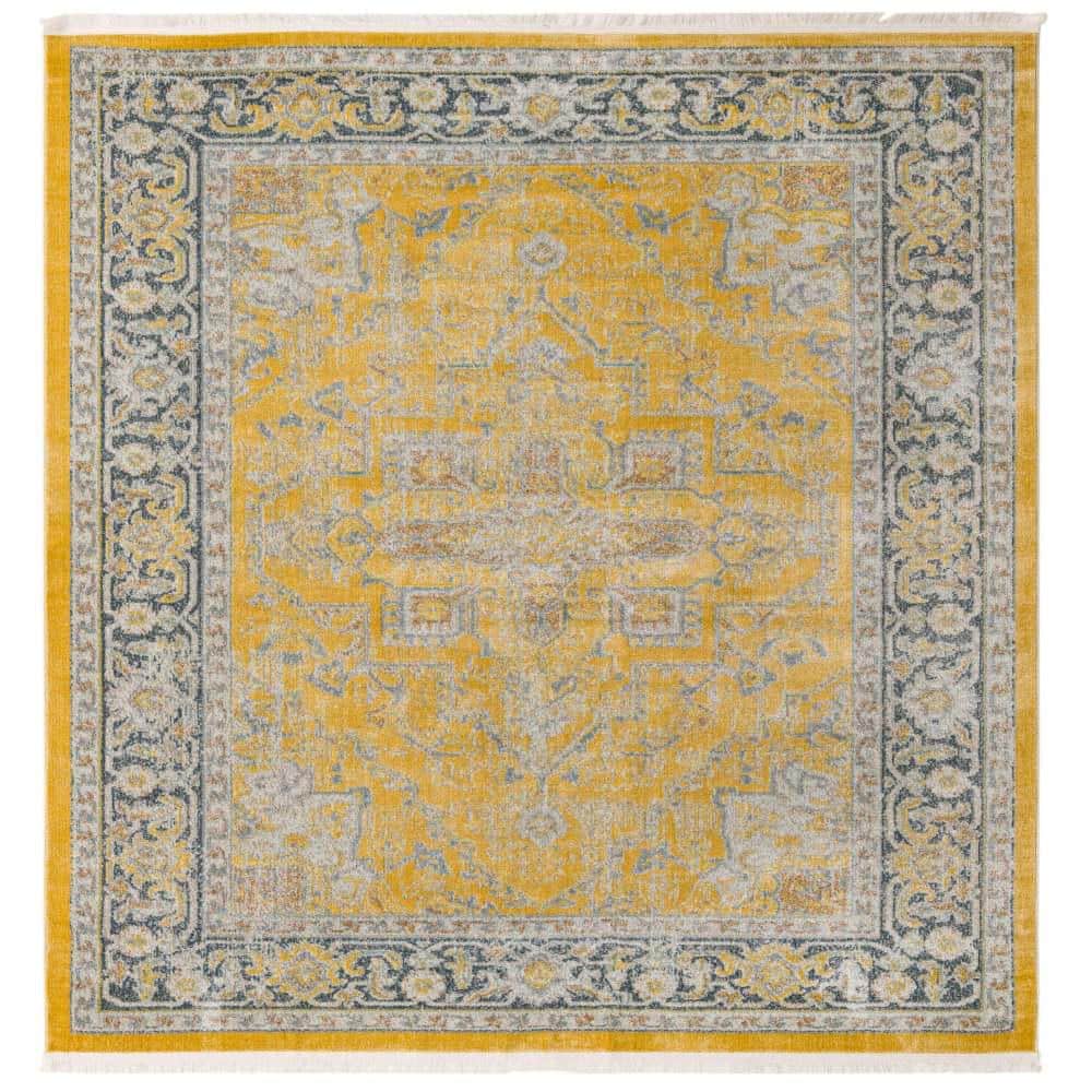 Unique Loom Baracoa Prado Yellow 8' 2 x 8' 2 Area Rug 3167083 - The ...