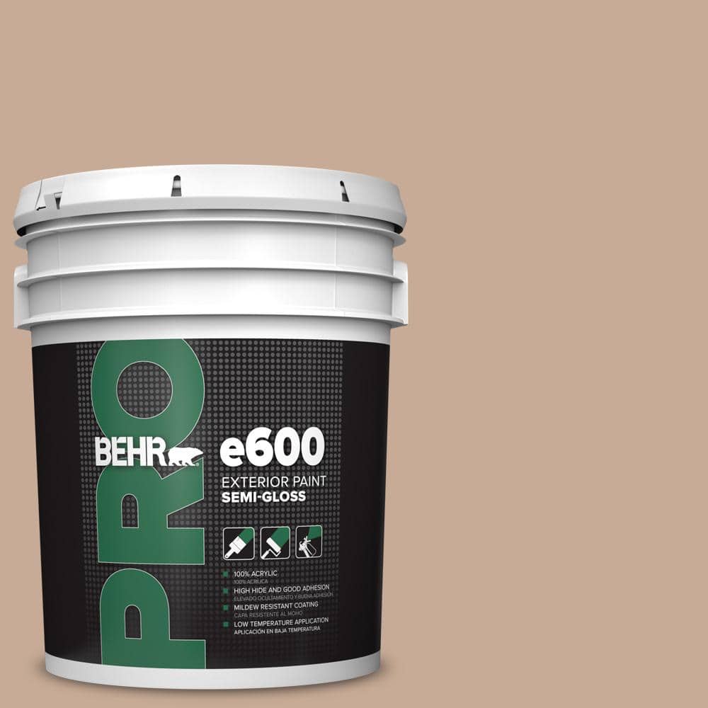 BEHR PRO 5 gal. #S220-3 Sanderling Semi-Gloss Exterior Paint PR67005 ...