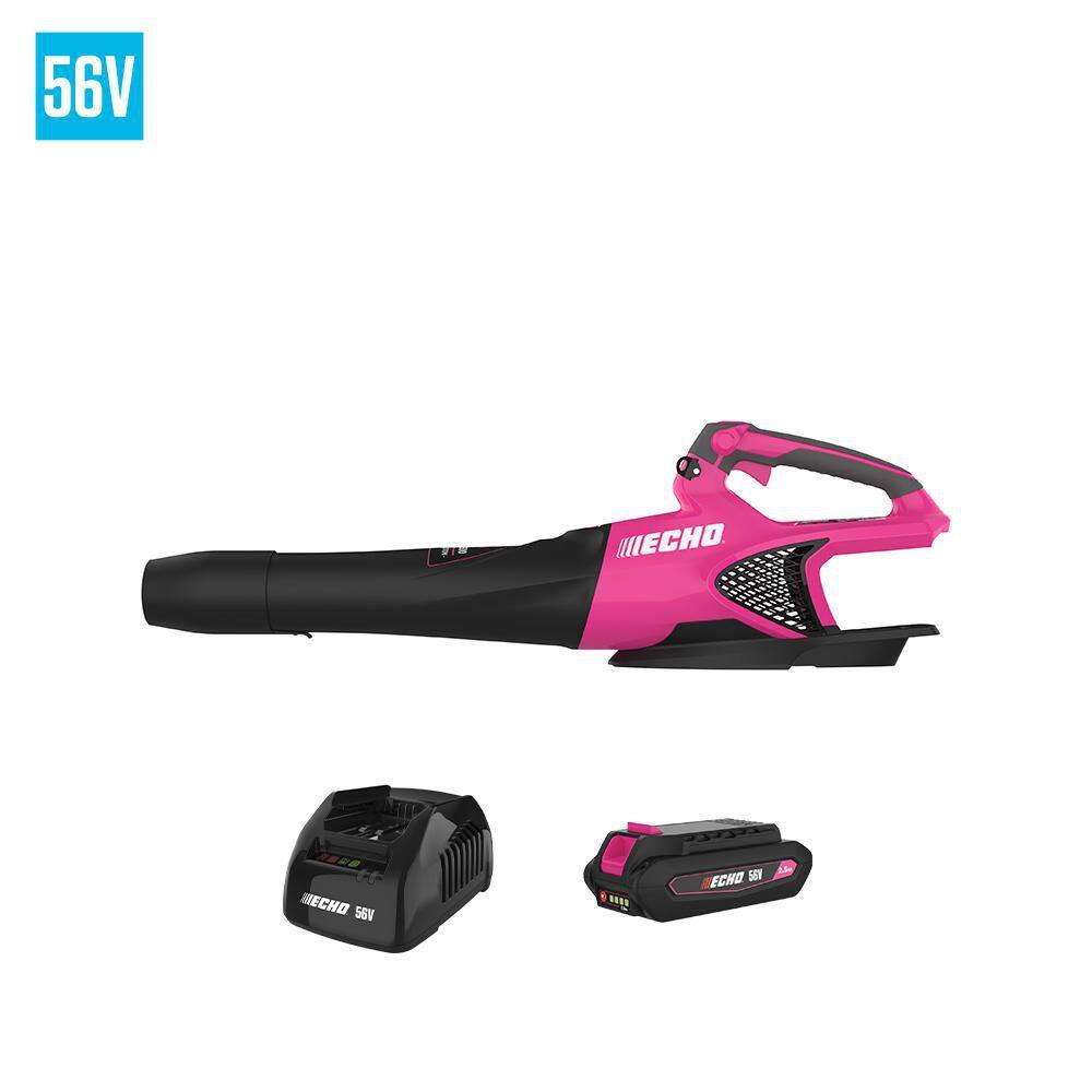 ECHO 56V 151 MPH 526 CFM Limited Edition Pink Cordless Battery Powered ...
