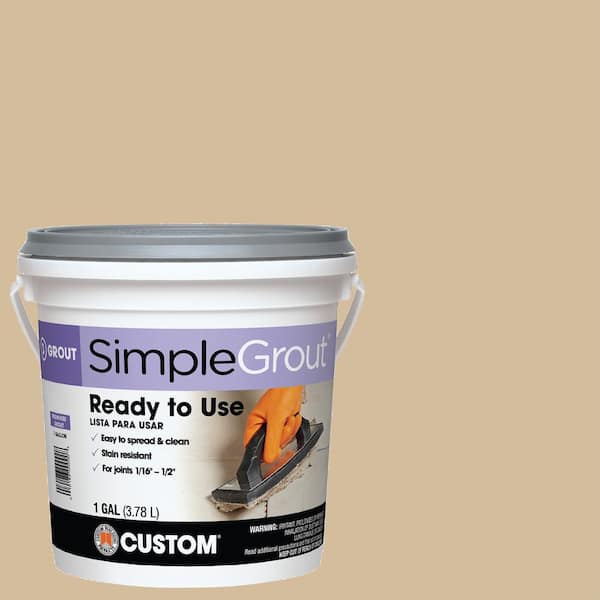 Custom Building Products SimpleGrout #122 Linen 1 gal. Pre-Mixed Grout ...