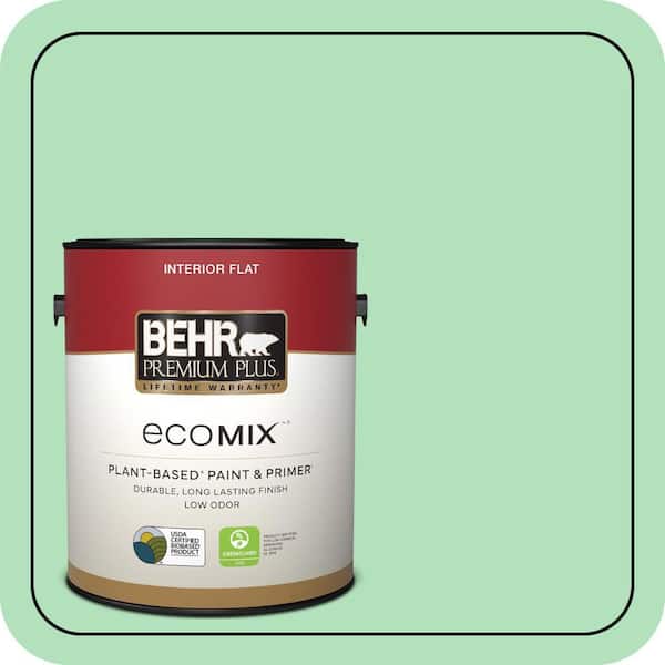 BEHR PREMIUM PLUS 1 gal. #P400-3 Folk Tale Flat EcoMix Plant-Based ...