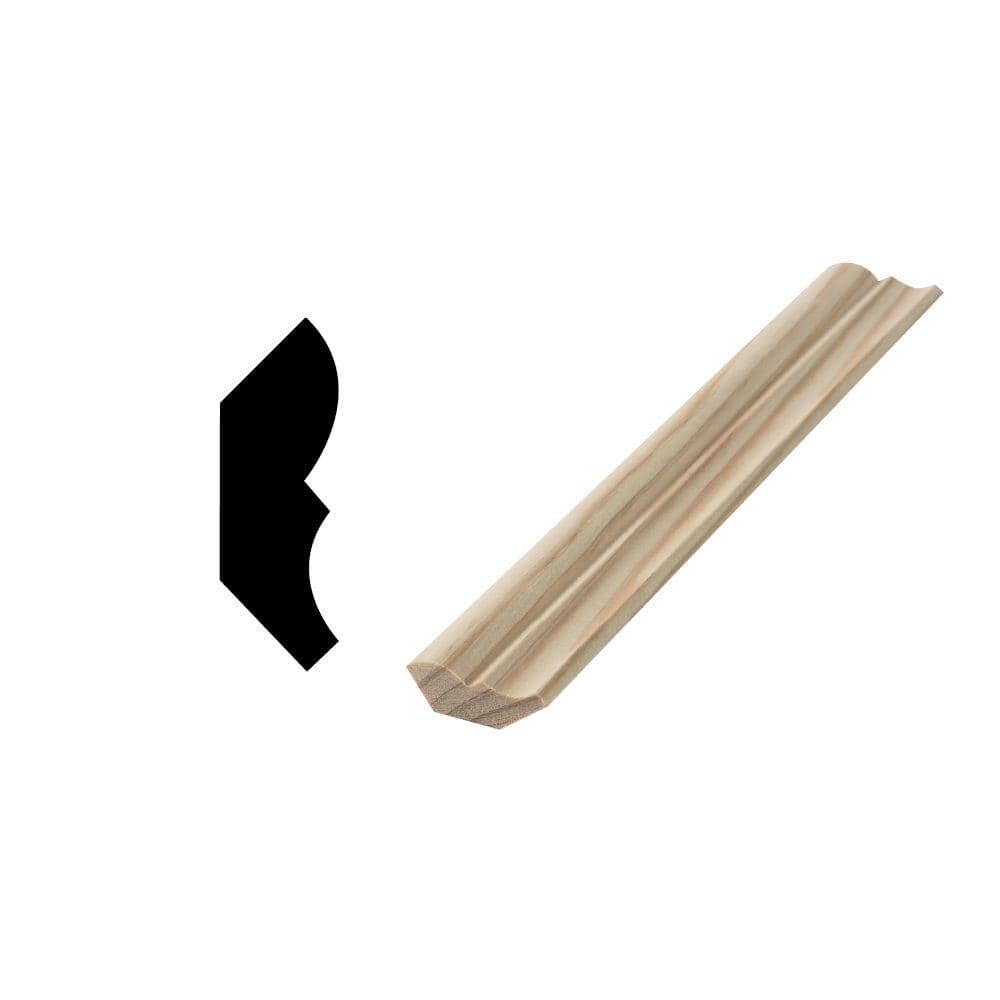 Woodgrain Millwork WM 75 - 9/16 in. x 1-5/8 in. Solid Pine Crown ...