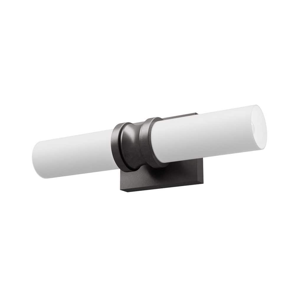 Hunter Lenlock 16 in. 2-Light Noble Bronze Vanity Light with Cased ...