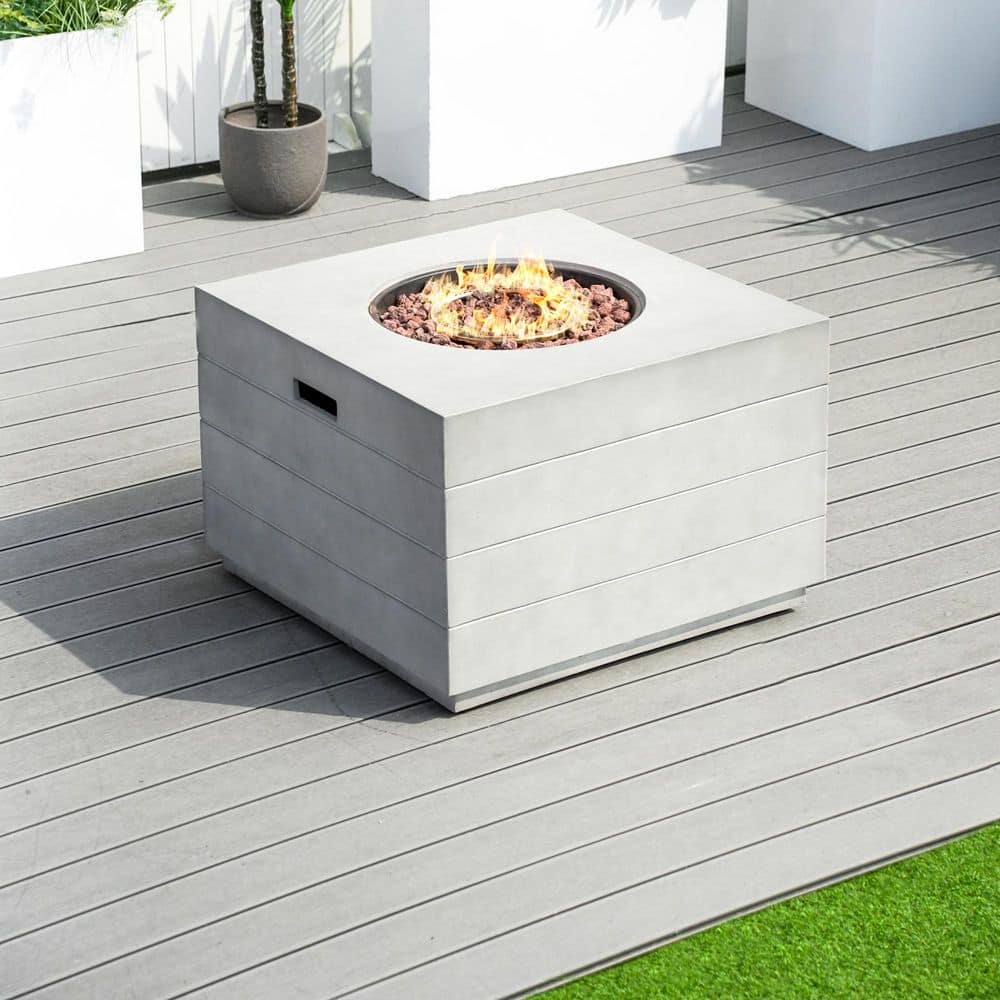 DIRECT WICKER Numa Grey Square Composite Outdoor Fire Pit Table DWG ...