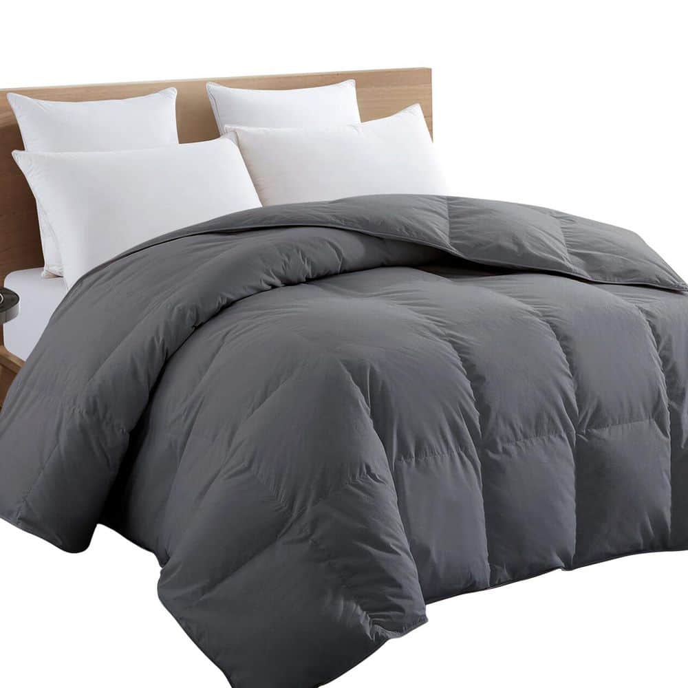 Afoxsos Light Warmth Grey King Size Down Alternative Comforter with ...