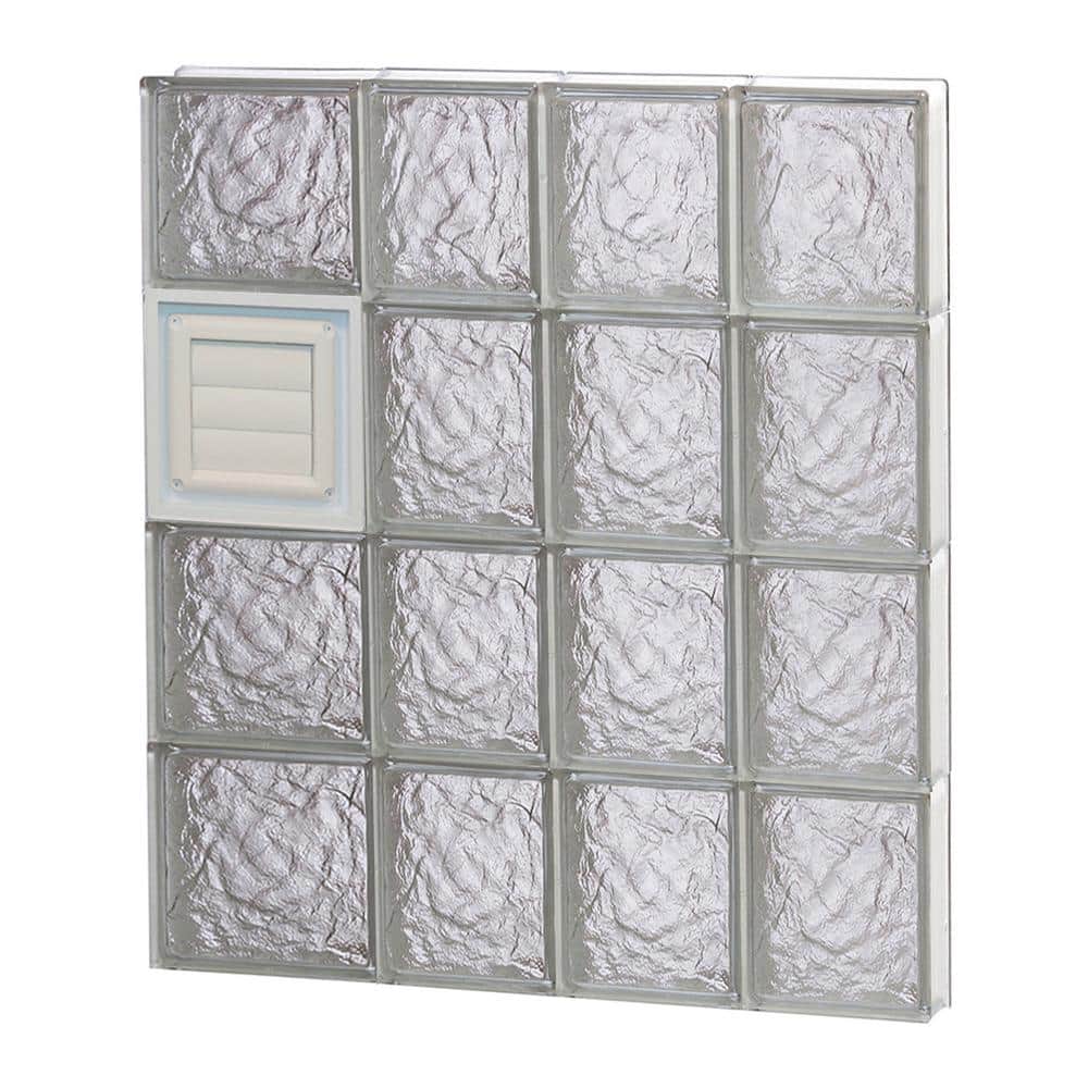 Clearly Secure 25 in. x 31 in. x 3.125 in. Frameless Ice Pattern Glass ...