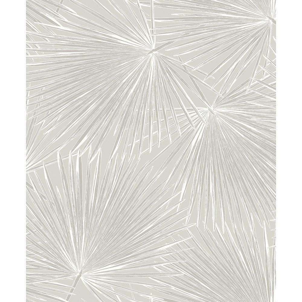 Seabrook Designs 57.5 sq. ft. Metallic Boulder Grey Elvis Palms ...