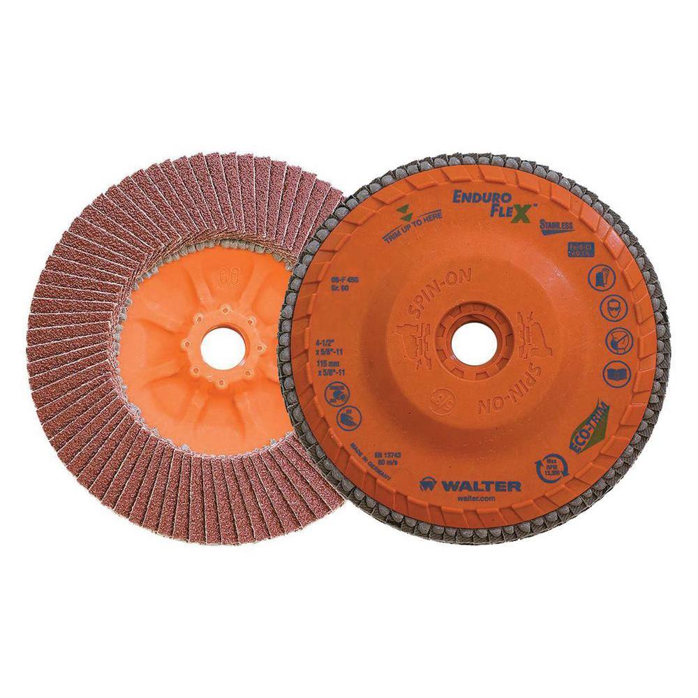 WALTER SURFACE TECHNOLOGIES ENDURO-FLEX Stainless 4.5 in. x 5/8-11 in ...