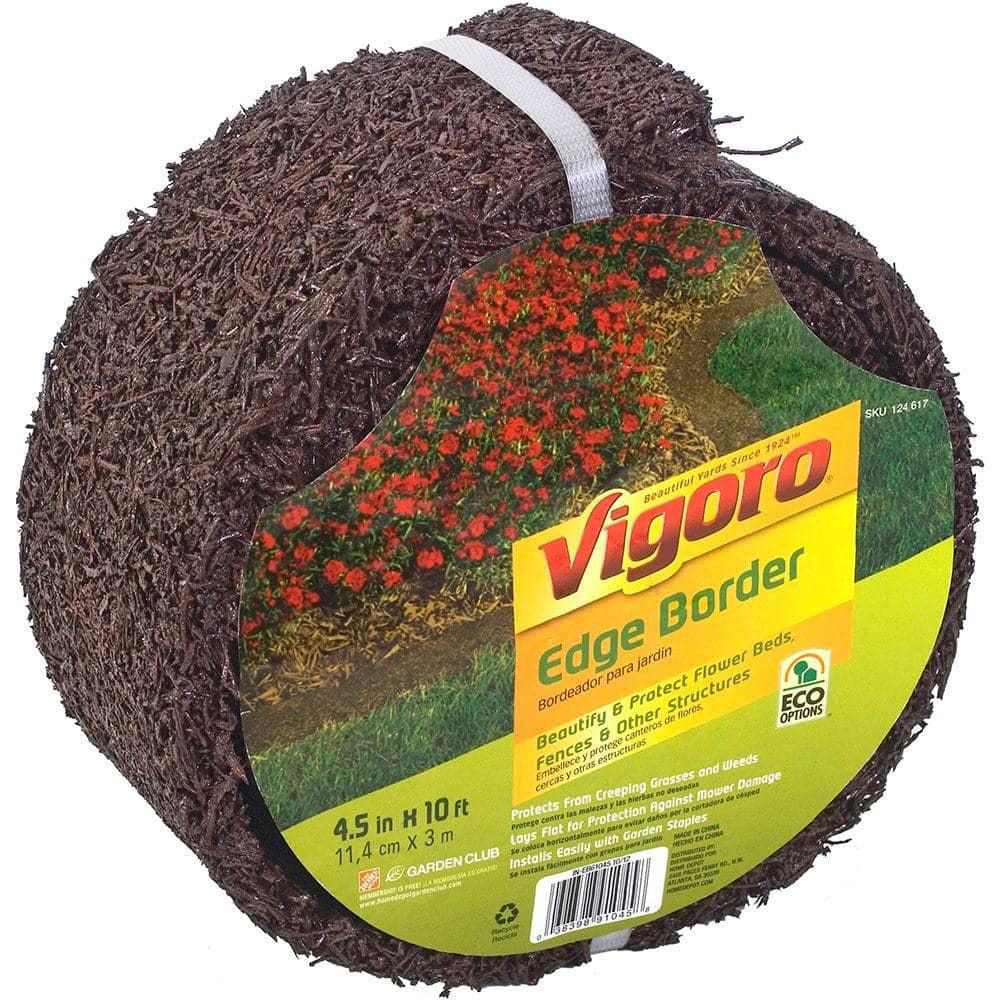 Vigoro 10 ft. Brown Lawn Edging Border EB61045EA - The Home Depot