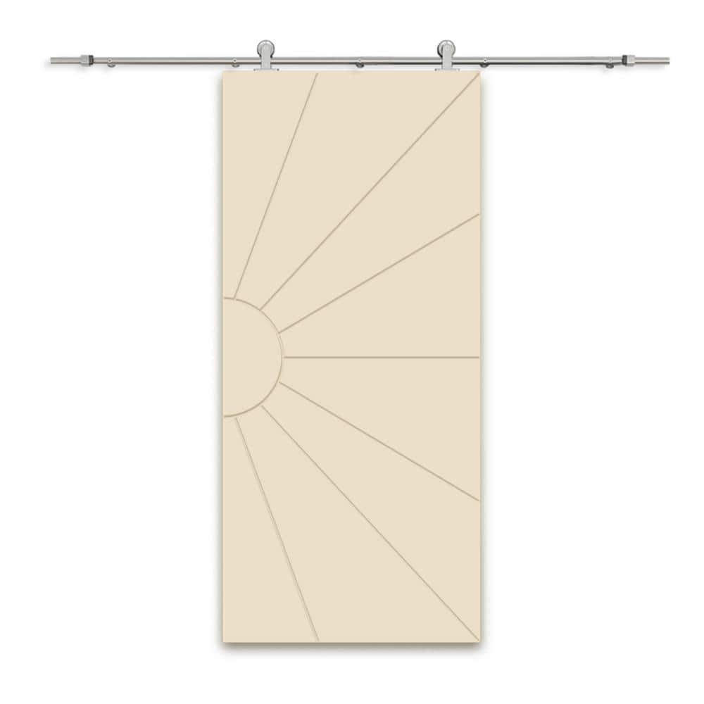 CALHOME 24 in. x 84 in. Beige Painted Composite MDF Paneled Interior ...