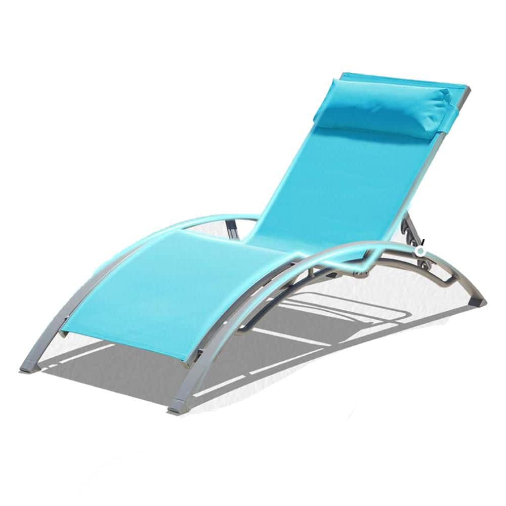 Pool Lounge Chairs Set of 3 in Lake Blue (2 Lounge Chairs) HD-223 - The ...