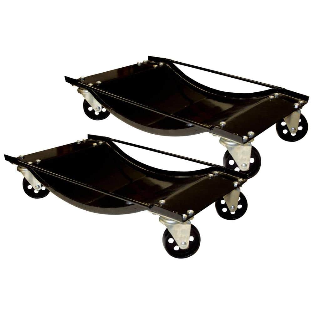 BLACK BULL 1000 lbs. Capacity Steel Car Dolly Set (2-Piece) 807332 ...