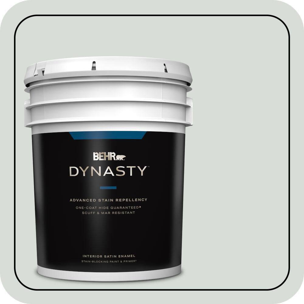 BEHR DYNASTY 5 gal. #PPL-66 Iced Slate Satin Enamel Interior Stain ...