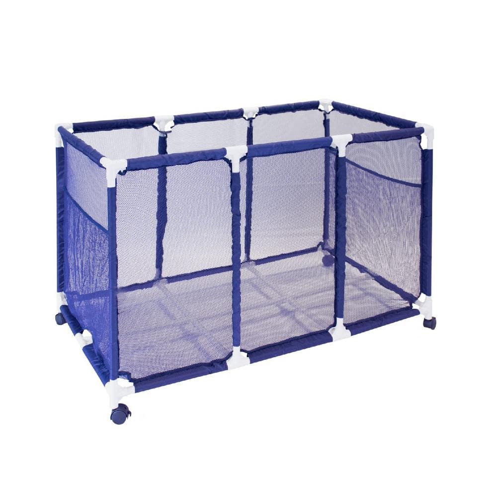 Angel Sar 43 in. D x 25 in. W x 28 in. H Blue Metal Outdoor Storage ...