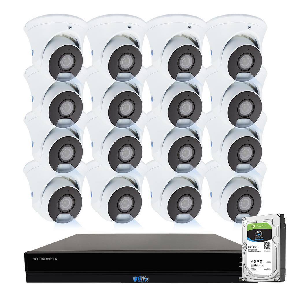 GW Security 16-Channel 8MP 4TB NVR Smart Security Camera System with 16 ...