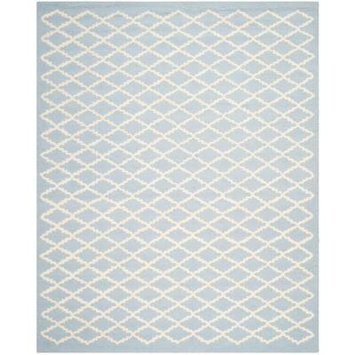 SAFAVIEH Cambridge Light Blue/Ivory 8 ft. x 10 ft. Geometric Trellis ...