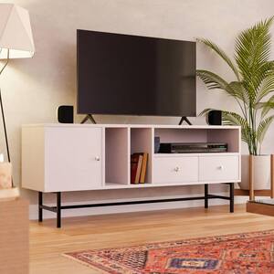 Leisuremod Rochester Modern Rectangular TV Stand with Enclosed Storage ...