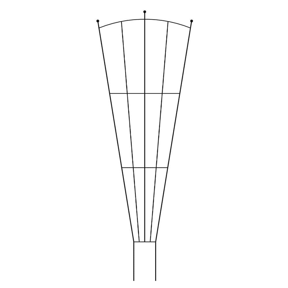Vigoro 72 in. Metal Fan Trellis Cypress 87296 - The Home Depot
