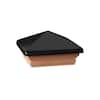 4 in. x 4 in. Red Western Cedar Black High Point Post Cap 187582 - The ...