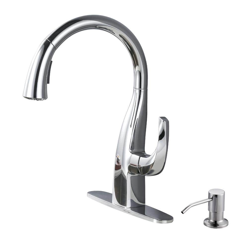 AVITAS Single Handle Pull Down Sprayer Kitchen Faucet with Soap ...
