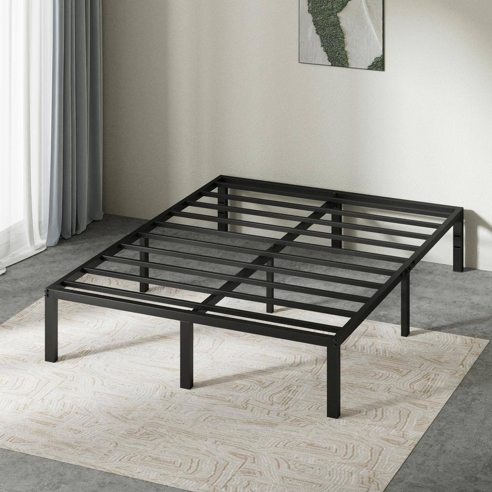 Zinus Classic 14 in. Black Metal Full Platform Bed Frame SPI-YLNA-14F ...