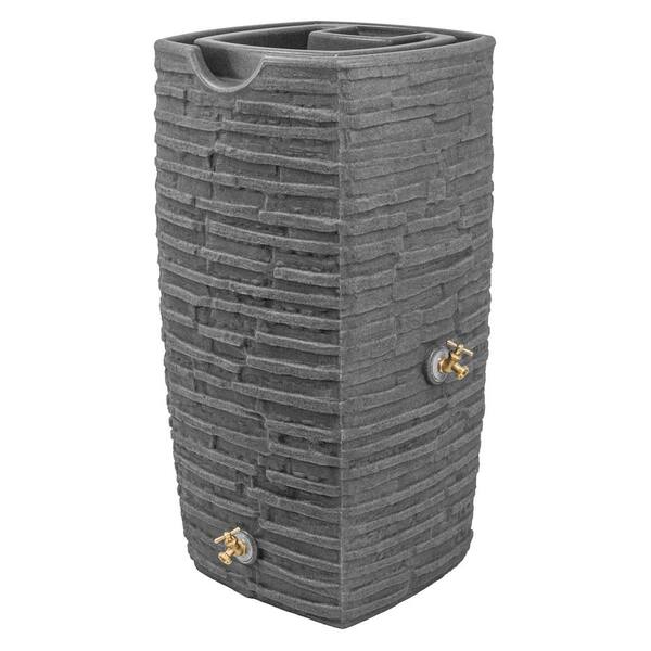 Good Ideas Impressions Riverwalk 50 Gal. Dark Granite Rain Barrel IM ...
