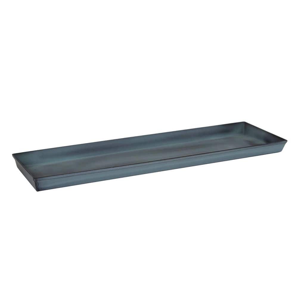 ACHLA DESIGNS 6" x 1" x 22'' L Small Nantucket Blue Ground Planter Box ...