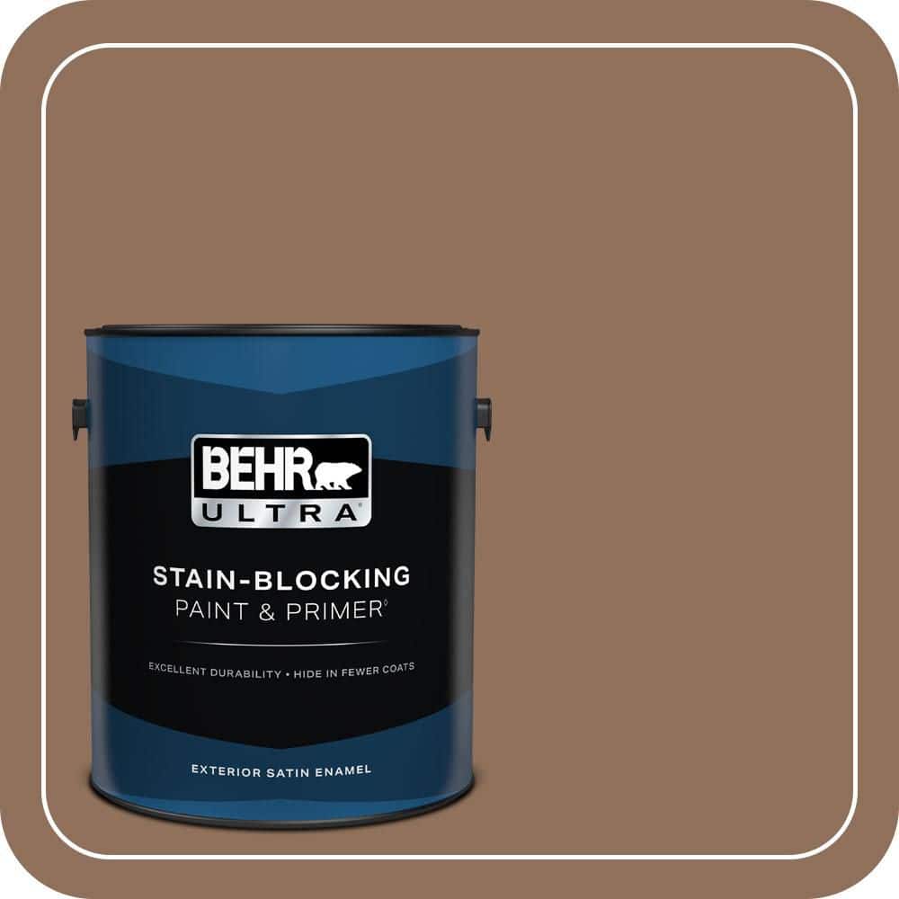 BEHR ULTRA 1 gal. #N240-6 Wild Mustang Satin Enamel Exterior Paint ...