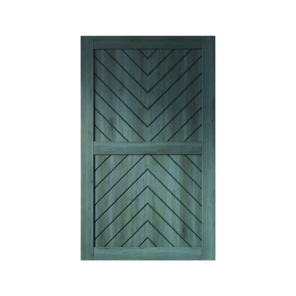 HOMACER JT4 42 in. x 80 in. C-Panel Solid Core Royal Pine Fishbone ...