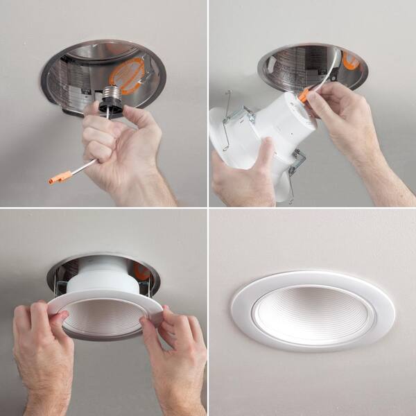 Halo Recessed Light Inserts Ceiling Trim 1496 Series 4 In. White