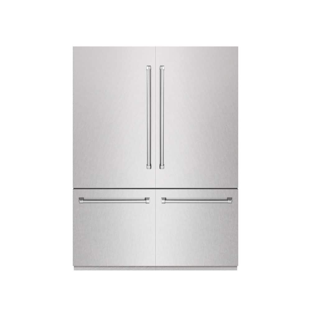 ZLINE Kitchen and Bath 60 in. French Door Built-In Refrigerator with ...