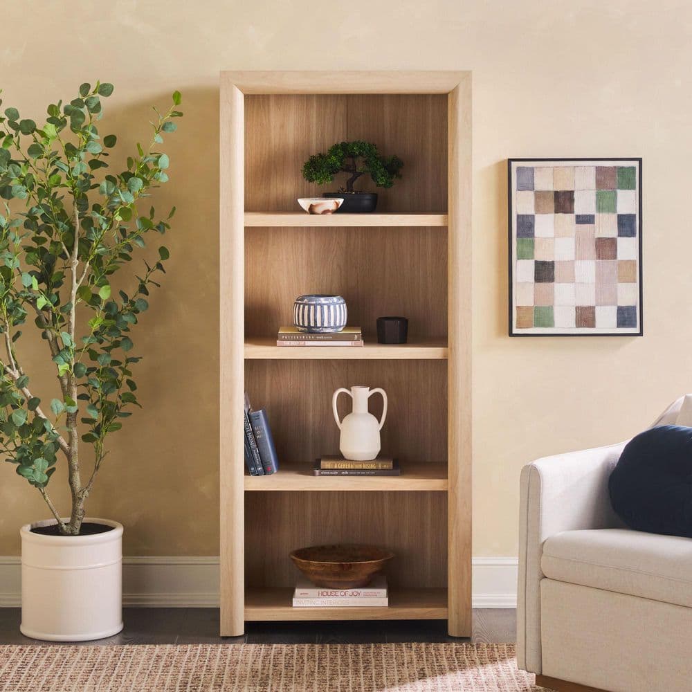 Walker Edison Furniture Company Amira 72.25 in. Tall Light Ash Modern ...