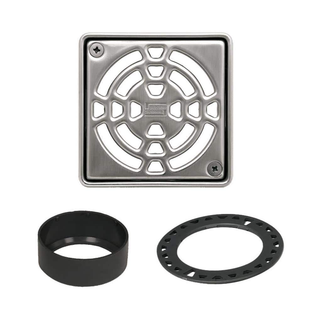 Schluter Kerdi-Drain 4 in. Stainless Steel Grate KD4GRKE - The Home Depot