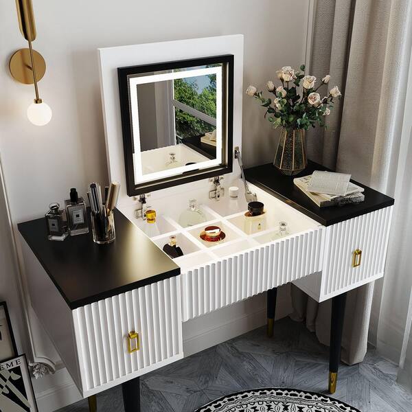 Vanity mirror with table set store