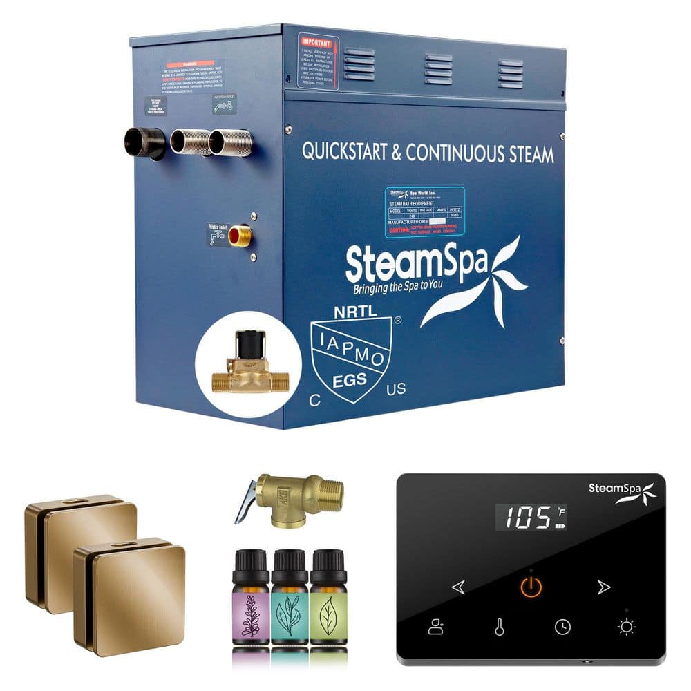 SteamSpa Oasis Series 10500-Watt Steam Generator with Continuous Steam ...