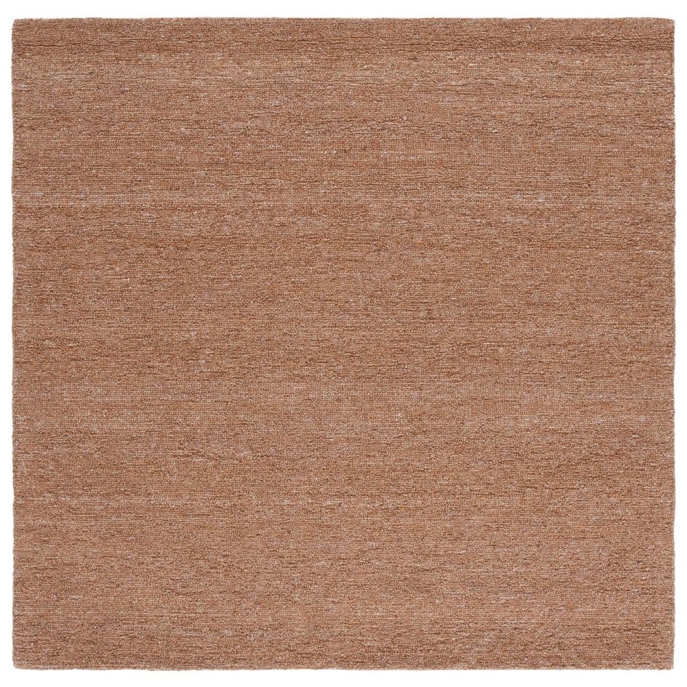 SAFAVIEH Himalaya 6 ft. x 6 ft. Light Brown Solid Modern Square Area ...