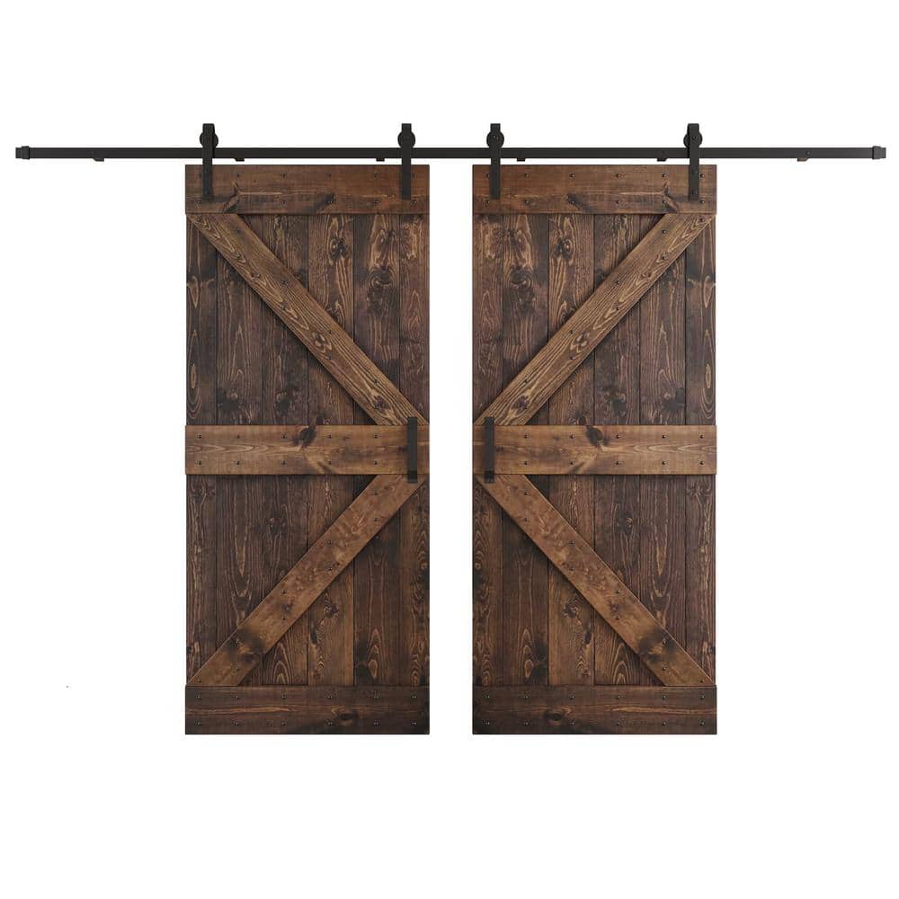 COAST SEQUOIA INC 76 in. x 84 in. Paneled K Series Kona Coffee Pine ...