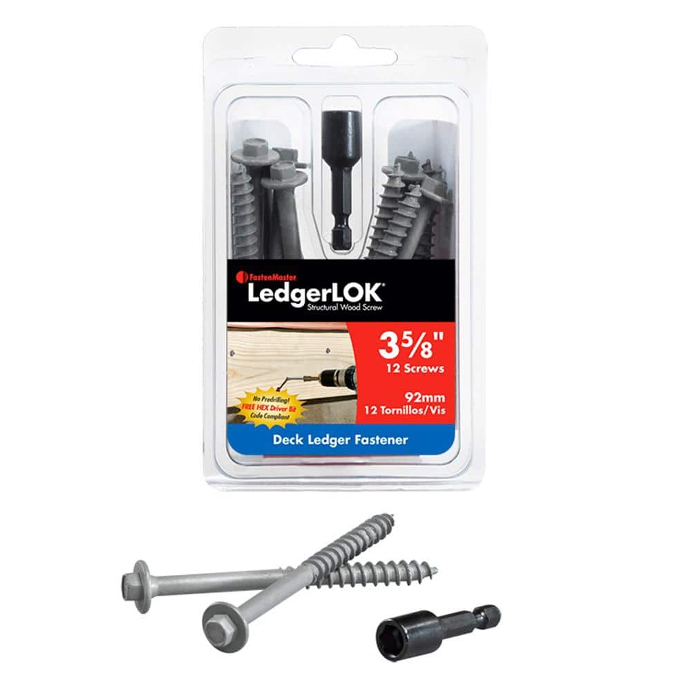 FastenMaster LedgerLOK Structural Ledger Board Screws - 3-5/8 inch wood ...