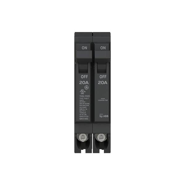 GE Q Line 2 20 Amp Single Pole Tandem 120 240 Volts Circuit Breaker