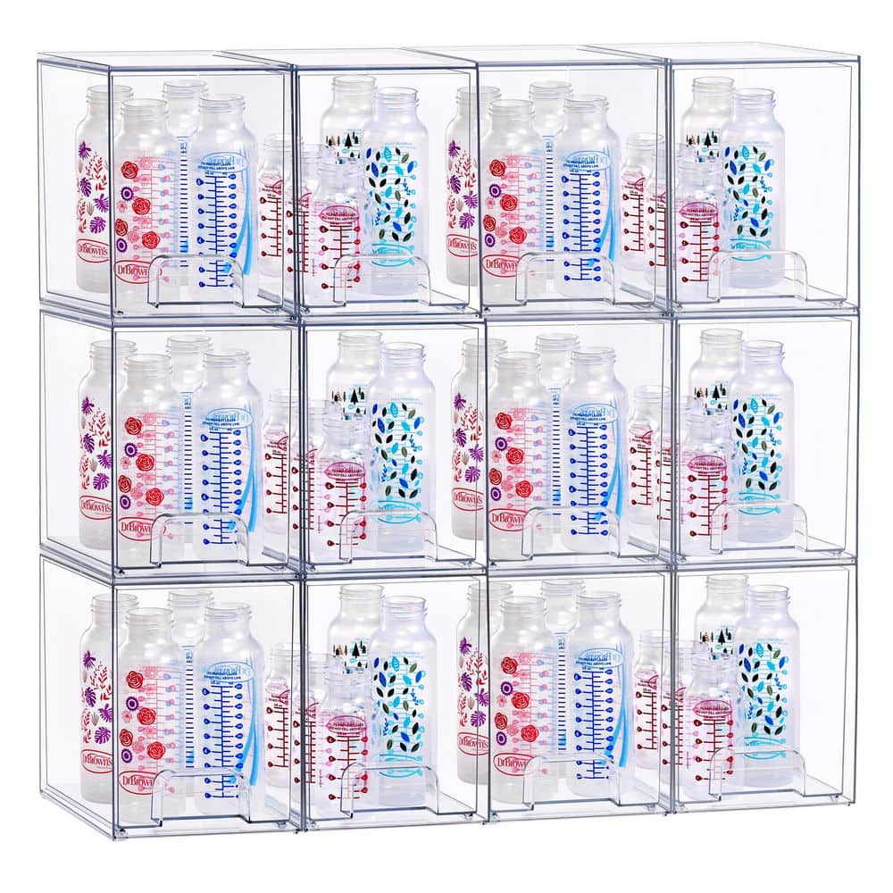 Sorbus Clear Acrylic Pull-Out Organizer, Tall Stackable Storage Drawers ...