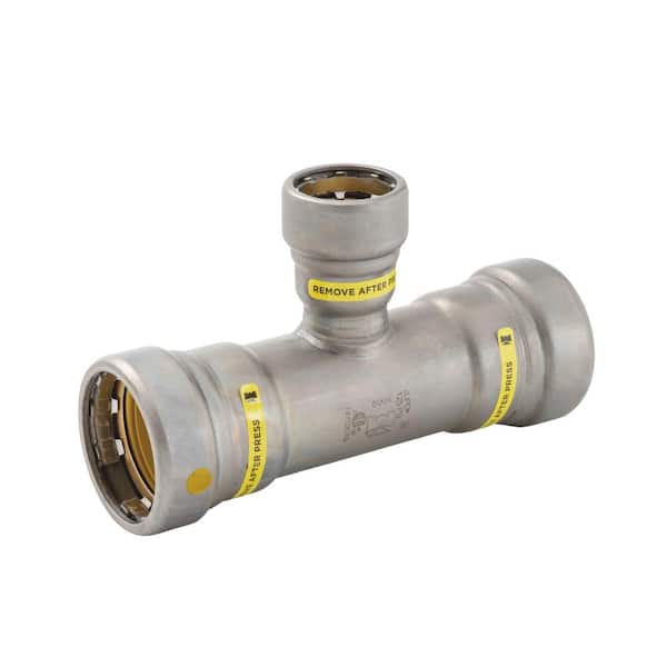 Streamline 1 in. x 1 in. x 1/2 in. Carbon Steel All Press Reducing Tee Fitting CP04051GH - The ...