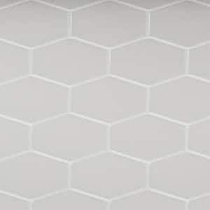 CRUZ BAY STUDIO 3 in. Beehive 5 in. x 6 in. Hexagon Misty Grey Matte ...