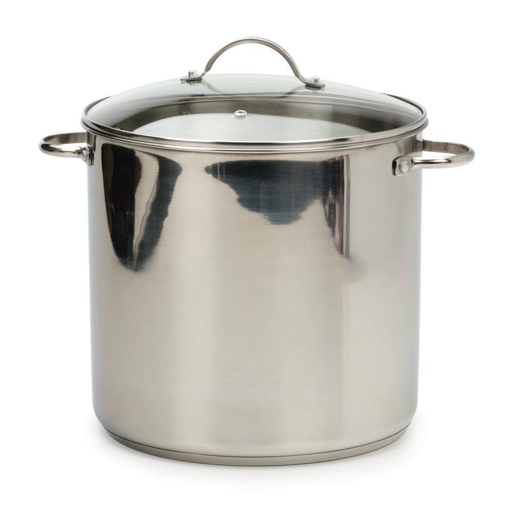 RSVP International Endurance 16 Qt Stainless Steel Stock Pot With
