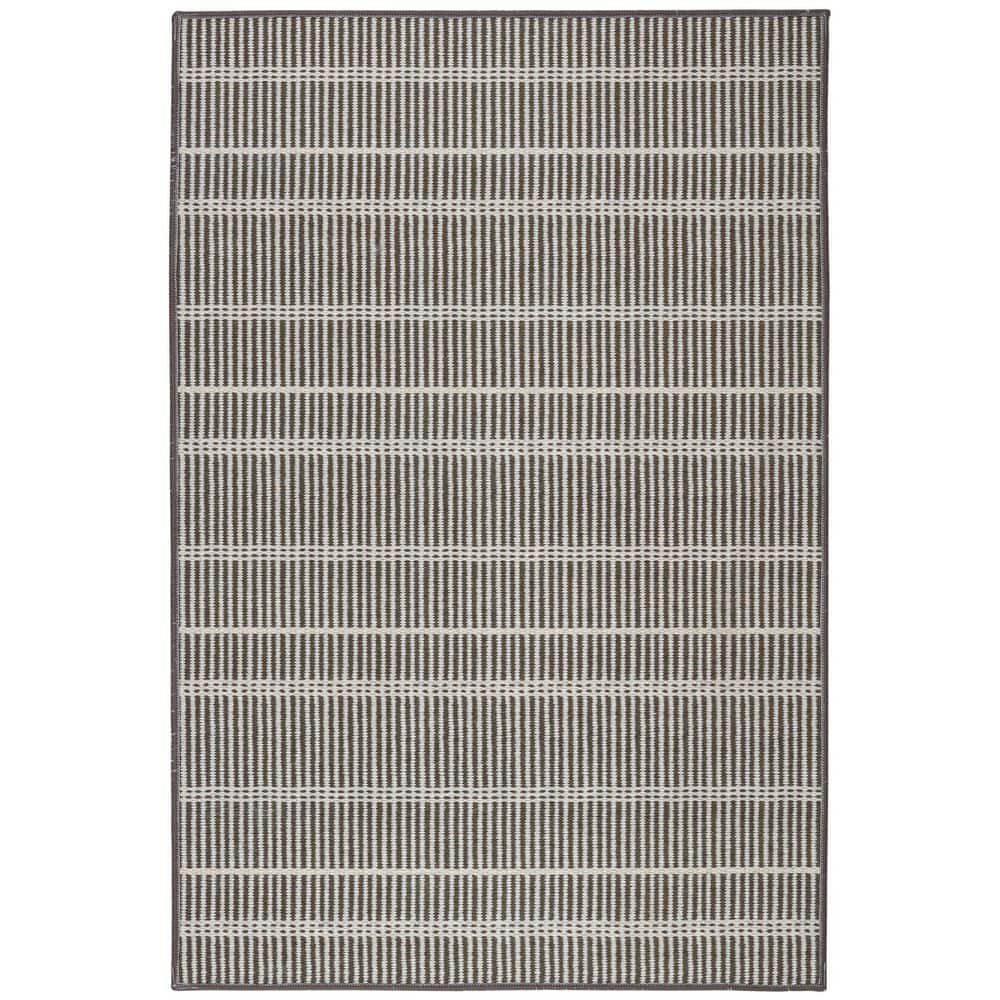 DASH & ALBERT Samson Machine Washable Oak 8 ft. x 10 ft. Indoor Area ...