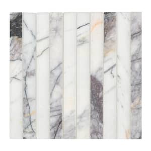 MSI Take Home Tile Sample - Arabescato Venato White Fluted 4 in. x 4 in ...