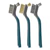 Anvil Mini Wire Brush Set with Assorted Bristles in Nylon, Brass, and ...