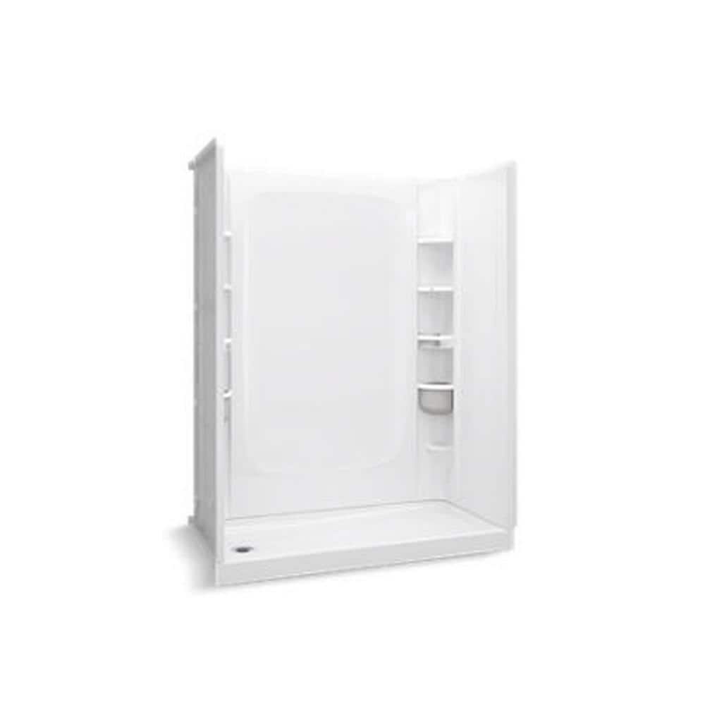 Sterling STORE+ 60 in. L x 30 in. W x 30 in. H 4-Piece Alcove Shower ...